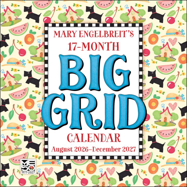 Mary Engelbreit's Big Grid 17m Planner 2027 Square - BrownTrout